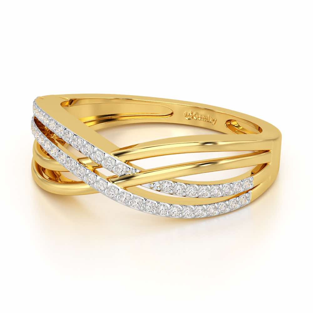 Buy Light Weight Gold & Diamond Rings Online for Women