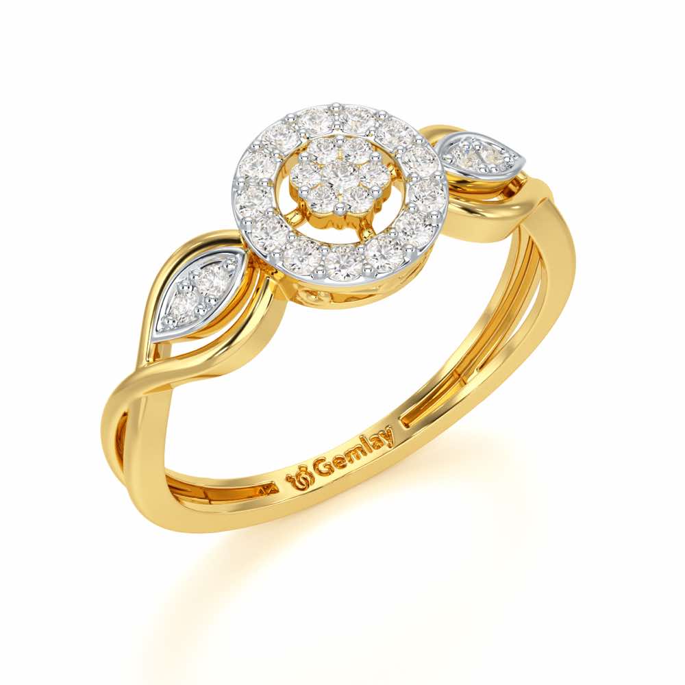 Buy Light Weight Gold & Diamond Rings Online for Women