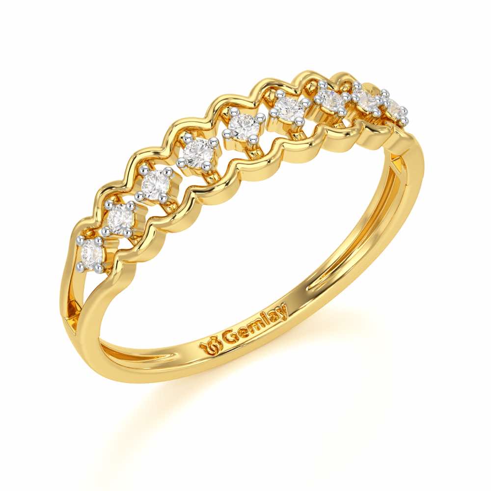 Buy Light Weight Gold & Diamond Rings Online for Women