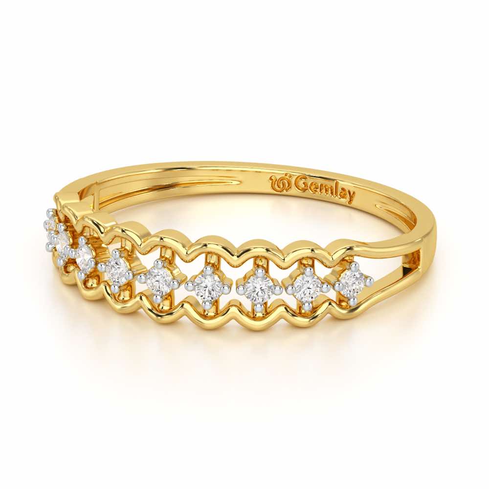 Buy Light Weight Gold & Diamond Rings Online for Women